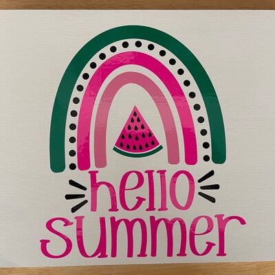 Summer Rainbow SVG, Hello Summer SVG, Watermelon Rainbow, Digital ...