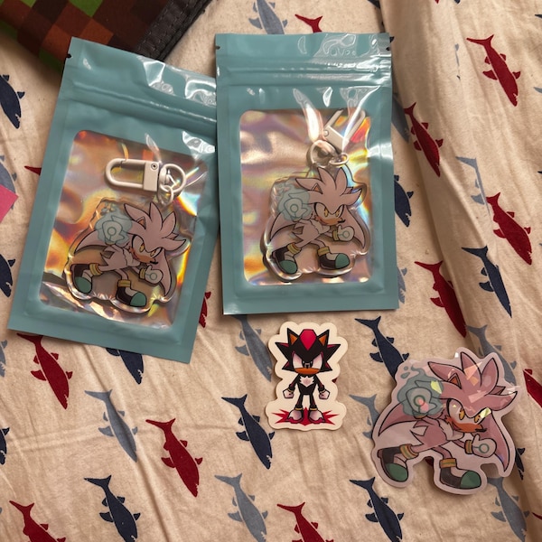 Sonic 2 Inch Acrylic Charm Keychain | Sonic Hedgehog, Shadow Hedgehog ...