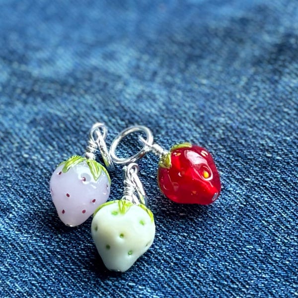 Ten 10 Small BLUEBERRY Handmade Lampwork Bead / Berries/ Beading ...