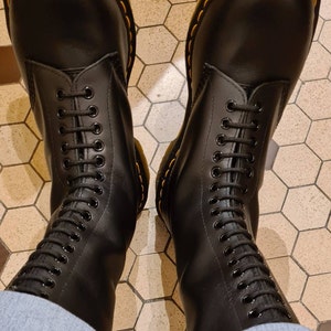 GRIPFAST Vintage 90's, 10 Hole Steel Toe, Men's Black Boots, Commando ...
