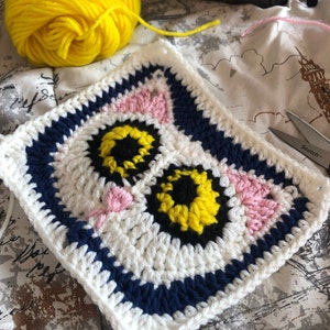 Cat Face Granny Square - Etsy