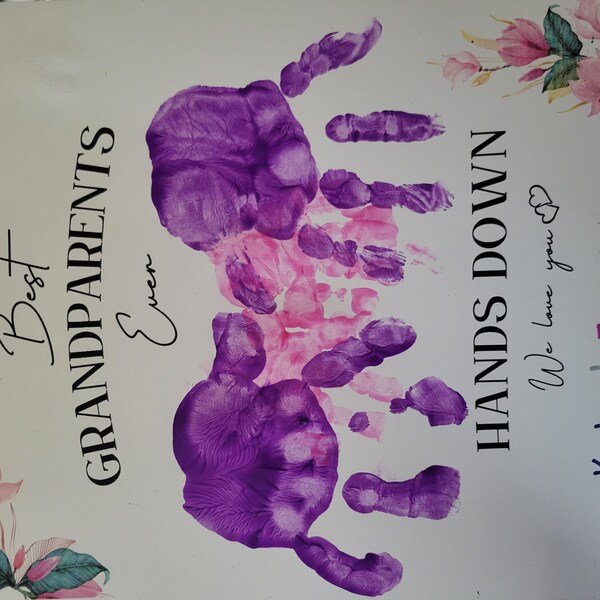 Best Grandparents Ever Hands Down, Grandparents Day Handprint Art Craft ...