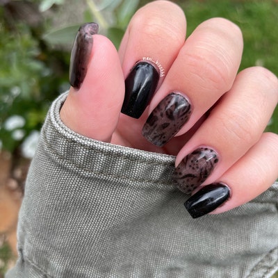 Sheer Black Lace Dip Powder, Dip Powder Nails, Nail Dip Powder, Nail ...