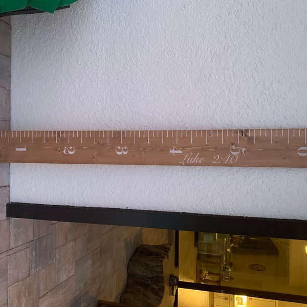 Height Chart Ruler - Wooden Height Chart - Growth Chart Ruler - Kids ...