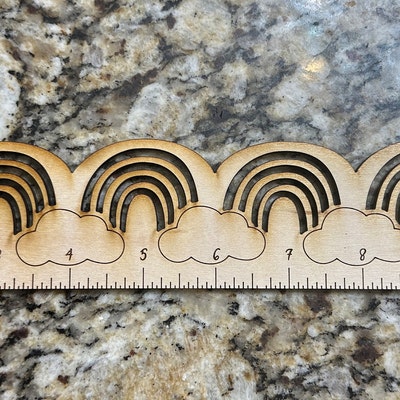 Rainbow Ruler SVG Digital File Laser Cut File Boho Rainbow DIY Craft ...