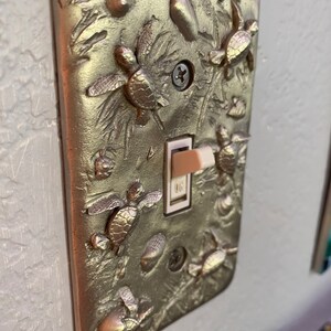 Sea Turtle Single Switch Plate, Beachy Home Décor Turtle Switch Plate ...