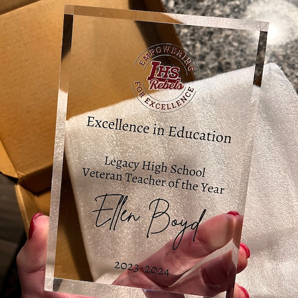 Personalized Engraved Trophy Plaque Award - Walnut / Cherry Trophy ...