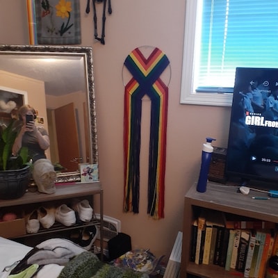 Transgender Pride Macramé Wall Hanging, Trans Pride Flag, Pride Decor ...