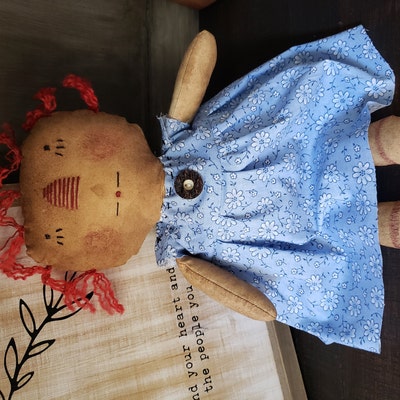 My Lil Raggy Epattern...primitive Country Raggedy Craft Cloth Doll ...
