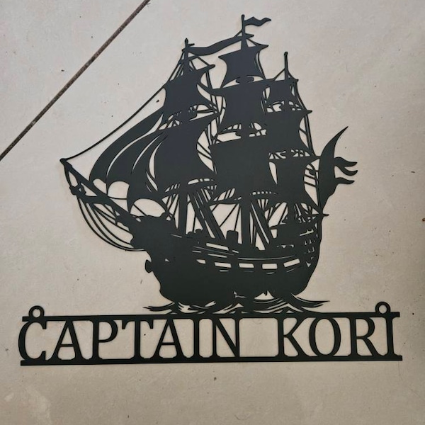 Custom Pirate Ship Metal Wall Art Pirate Ship Metal Decor Personalized ...