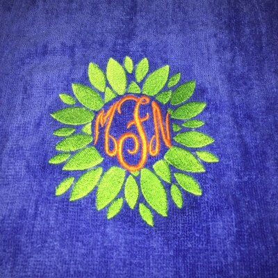 Flower Monogram Embroidery Design Flower Embroidery Design - Etsy