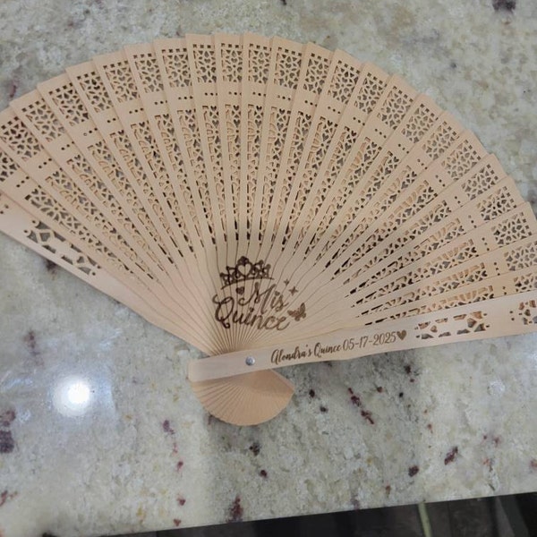 Bulk Mis Quince Años Fan Custom Birthday Favors Quinceañera Party ...