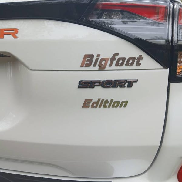 Custom Engraved Car Name Emblem Badge - Black With Gray- Customized ...