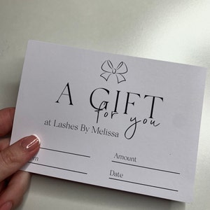 Personalised A6 Gift Vouchers A6 Gift Certificates Gift Vouchers Gift ...