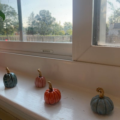 Hand Made Ceramic Stoneware Mini Miniature Pumpkin Pumpkins Fall Decor ...