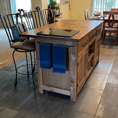 Beautiful Rustic Farmhouse Kitchen Island - Etsy