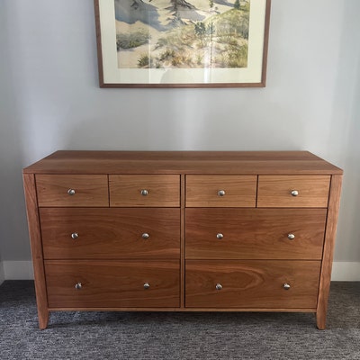 X6230A hardwood 6 Drawer Dresser, Overlap Drawers, Flat Panels, 60 Wide ...