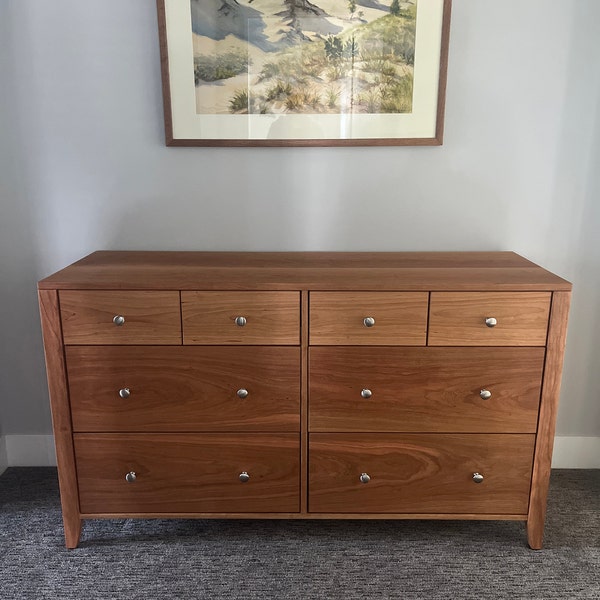 X6230A +hardwood 6 Drawer Dresser, Overlap Drawers, Flat Panels, 60 ...