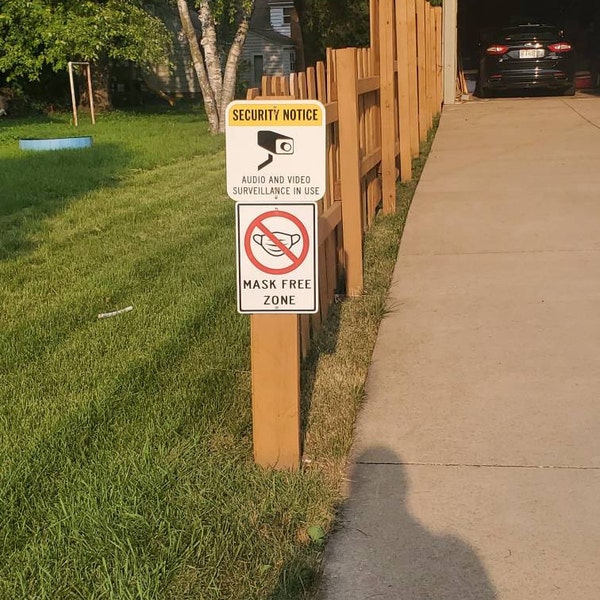 Mask Free Zone 14''x10'' Aluminum Sign - Etsy