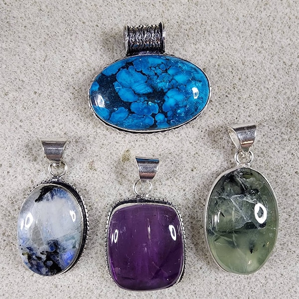 Natural Moonstone Gemstone Bezel Pendants / Wholesale Pendants / Bulk ...