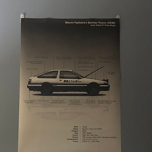 Initial D: Final Stage Project D Takumi Fujiwara Sprinter Trueno GT ...