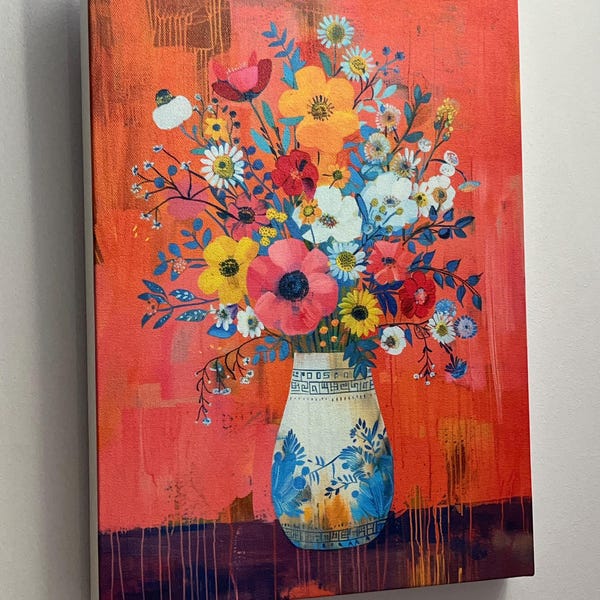 Funny Cat Wall Art, Whimsical Watercolor Cat Art for Kids Room Decor ...