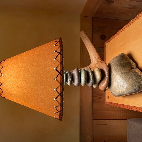 The Clearwater River Table Lamp With Choice of 14" Parchment Shade, a ...