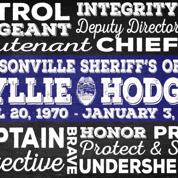 Policeman Sign, Custom Police Officer Words, Police Subway Art, Police ...