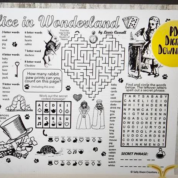 DINOSAURS Printable, Puzzle Place Mat, Crossword Puzzles, Dinosaur ...