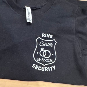 Ring Security Shirt, Ring Bearer Shirt, Wedding Shirt, Bridal Party ...