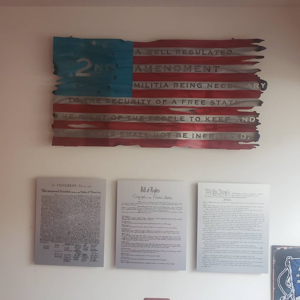 US Declaration of Independence Wall Art Metal Panel. the United States ...