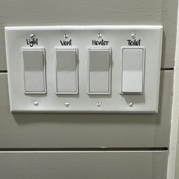 Custom Light Switch Labels // Light Switch Stickers // Light Plate ...