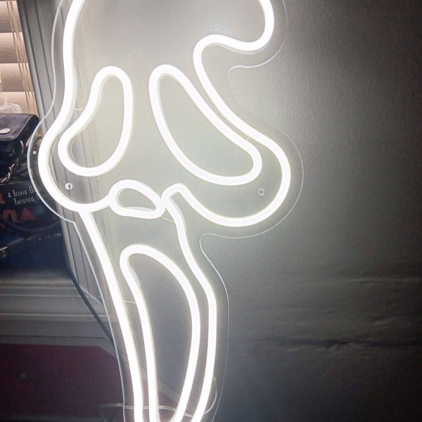 Scream Ghostface Neon Sign, Scream Neon Sign, Ghostface Neon Sign ...