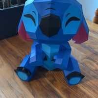 Stitch Papercraft 3D – Low Poly Template Pdf, Svg, Dxf | DIY Lilo ...