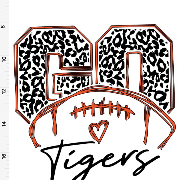Go Tigers Football SVG PNG, Leopard Tigers Mascot SVG, School Spirit Cheer Design, Tigers Pride ...