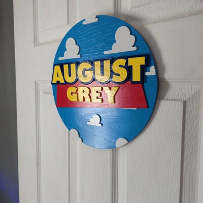 Mickey or Minnie Mouse Baby Name Laser Cut Sign. Door Hanger. Wall ...