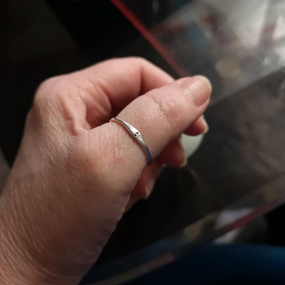 925 Silver Semicolon Ring,tiny Dot Ring,health Awareness Jewelry ...