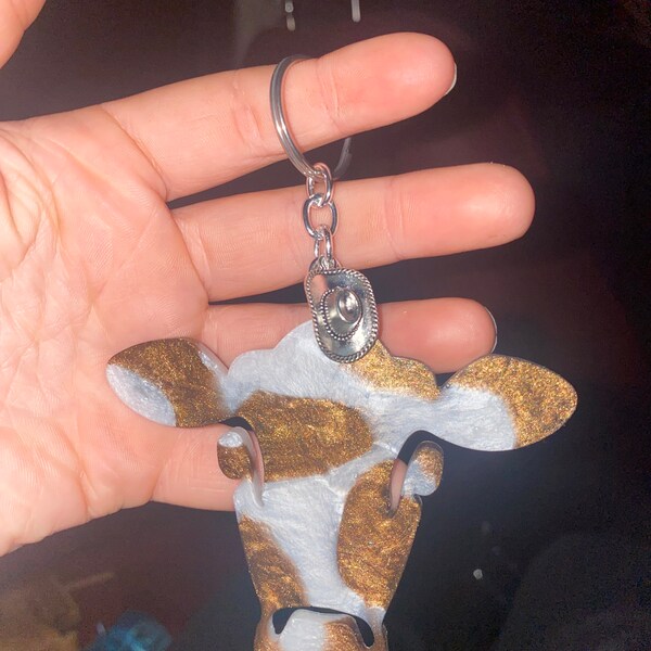 Resin Cow Keychain - Custom - Etsy