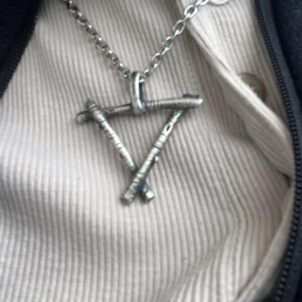 TWANA Witch Pendant, Necklace, Oxidized Sterling Silver, Darkwood ...