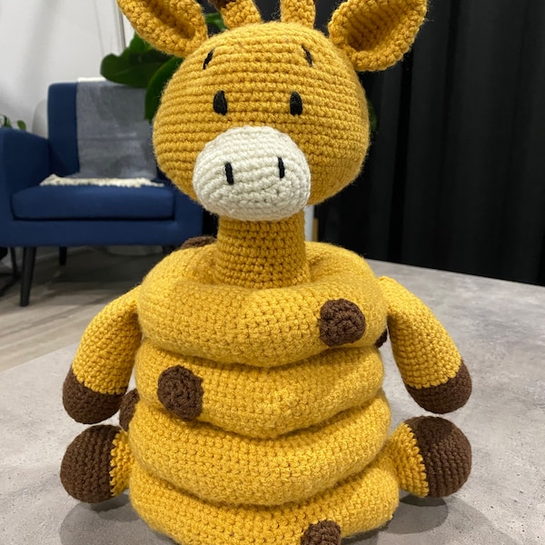 Crochet Stacking Giraffe Toy Pattern: Montessori Stuffed Animal (PDF ...