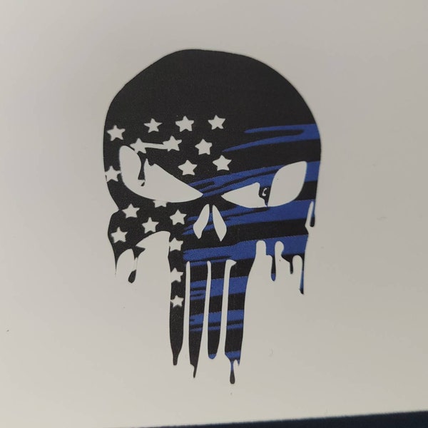 Thin Blue Line Svg, Police Svg, Skull Svg, Back the Blue Svg - Etsy