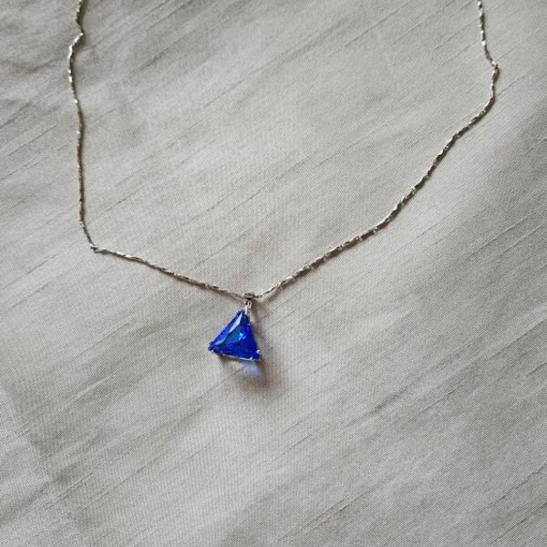 Siberian Blue Quartz Pyramid Pendant, Blue Crystal, Spiritual Gifts ...