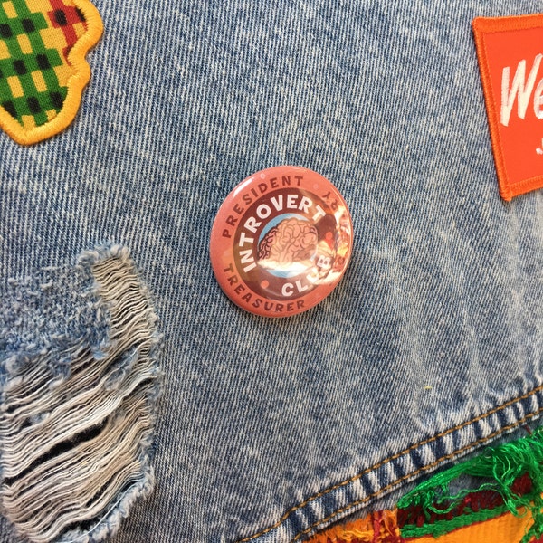 Introvert Club Button - Etsy