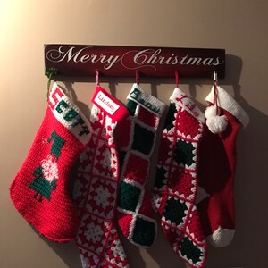 Red Stocking Wall Hanger Décor for Christmas Stocking Hanger Stockings ...
