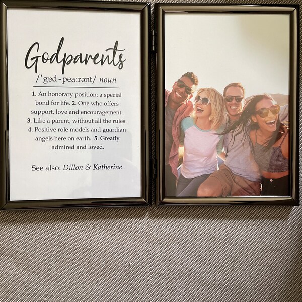 Custom Godparents Print | Godparent Gift | Godparent Thank You Gift ...