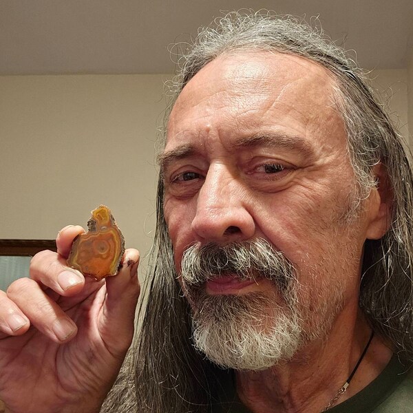 Mock Blue Lightning Stone Half Cut and Resin Enhanced - Etsy