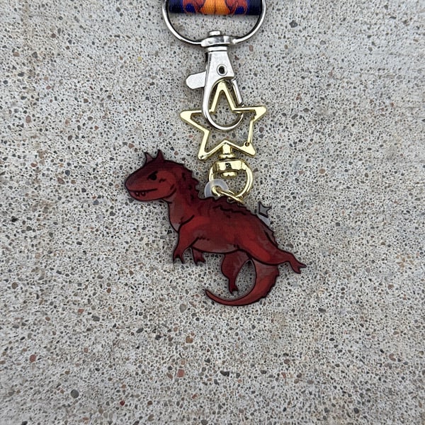 Spinosaurus Keychain | Craft Dinosaur Acrylic Accessory - Etsy