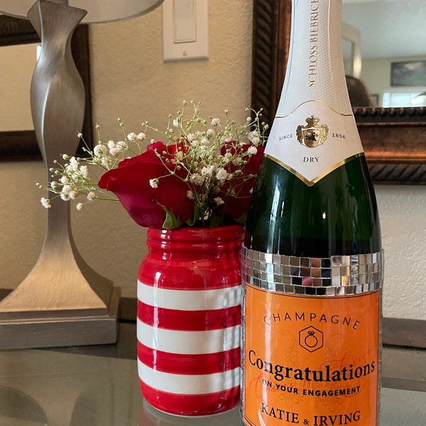 Custom Champagne Label, Champagne Bottle Labels, Mini Champagne Bottle ...