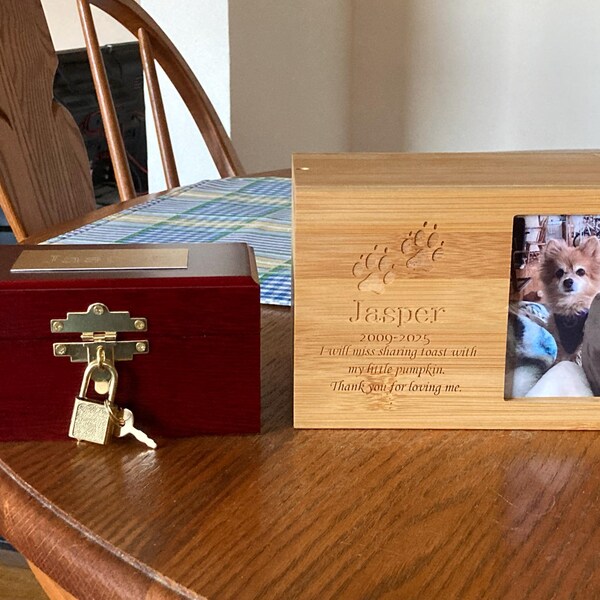 Personalized Pet Memory Box, Urn Keepsake, Pet Memorial Box, Pet ...