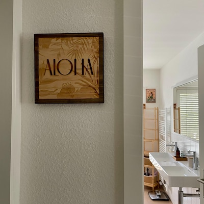 Aloha Tropical Hawaiian Wooden Sign - Etsy